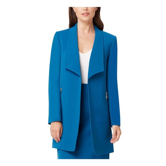 Tahari ASL | Jackets & Coats | Tahari Asl Womens Wrap Jacket Teal Size ...
